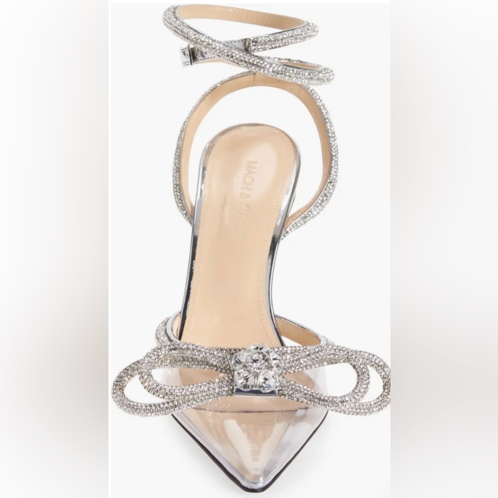 Mach & Mach Double Crystal Bow Pvc Pump (Women) - Gem